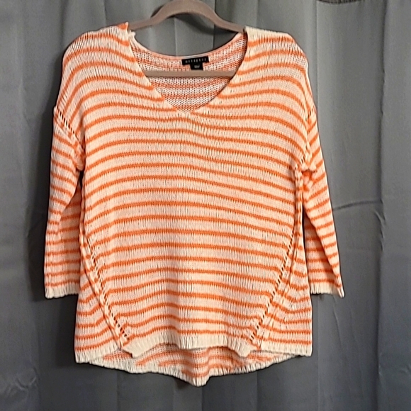 Metaphor | Sweaters | Metaphor Peach And White Stripe Sweater | Poshmark